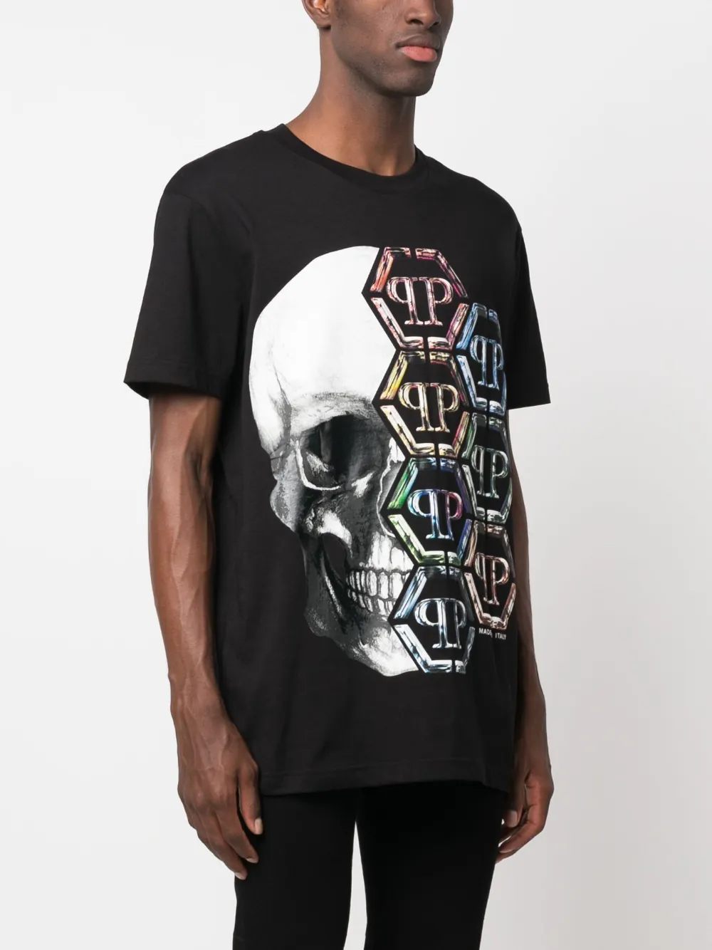 Philipp Plein logo-print Skull T-shirt | Black | FARFETCH