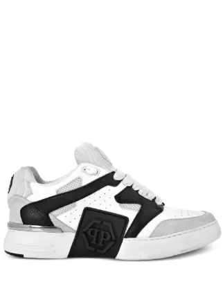 Philipp Plein Phantom Street Leather Sneakers | White | FARFETCH