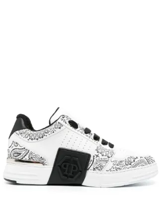 Philipp Plein Royal Street paisley-print low-top Sneakers | White ...