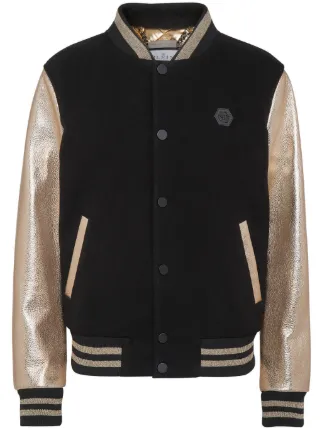 Philipp Plein College Bomber Jacket | Black | FARFETCH
