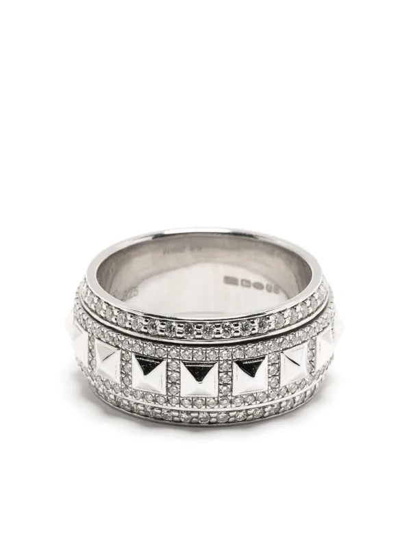 STATEMENT PARIS Rockaway Spinner Ring Mit Diamanten Silber FARFETCH DE