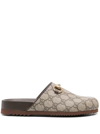 Gucci GG Supreme Slippers | Neutrals | FARFETCH UK