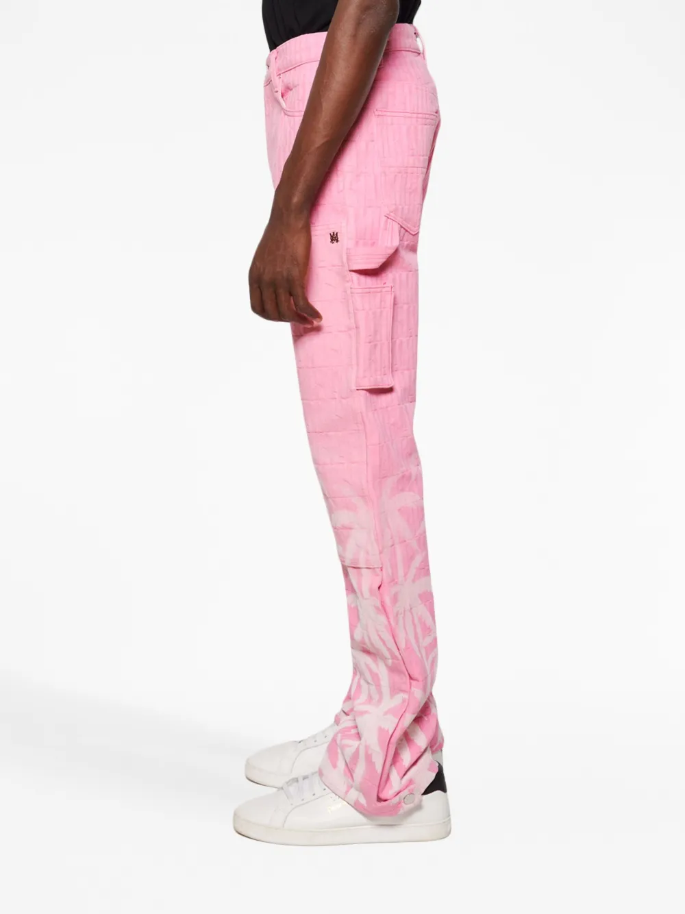 Amiri X The Webster Palm Tree Carpenter Jeans In Pink | ModeSens
