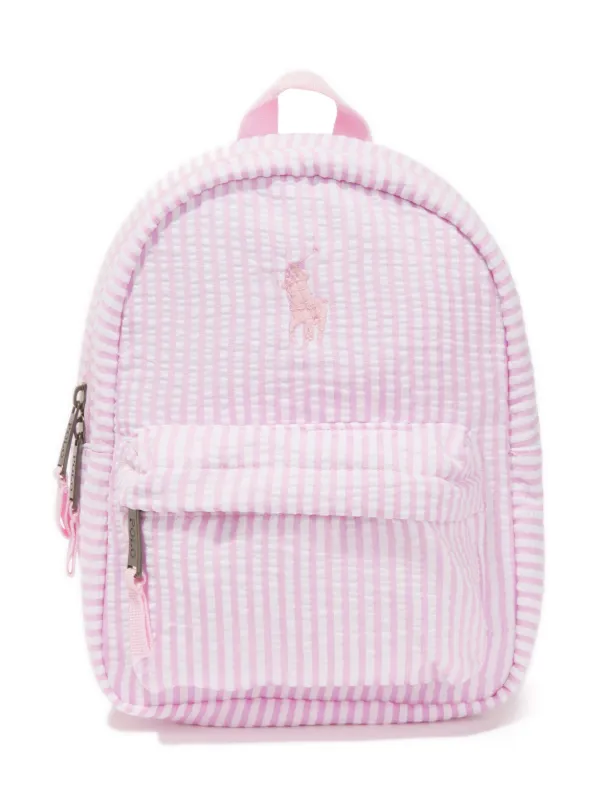 Pink Striped Backpack