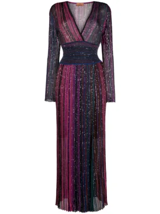 Missoni sequin-embellished Striped Maxi Dress - Farfetch