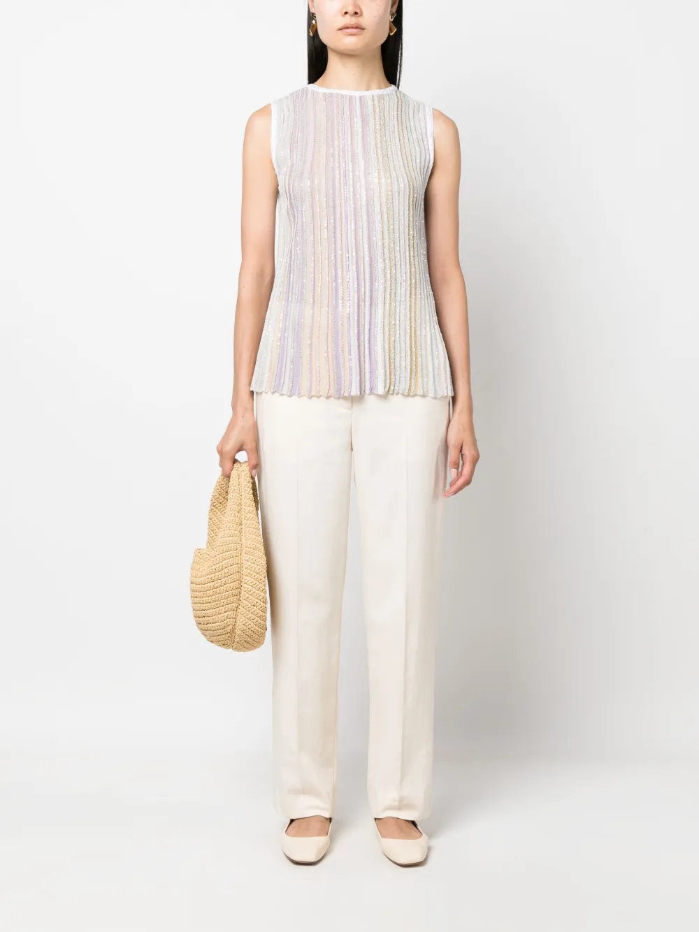 Missoni Zigzag Shirred Tank Top - Farfetch