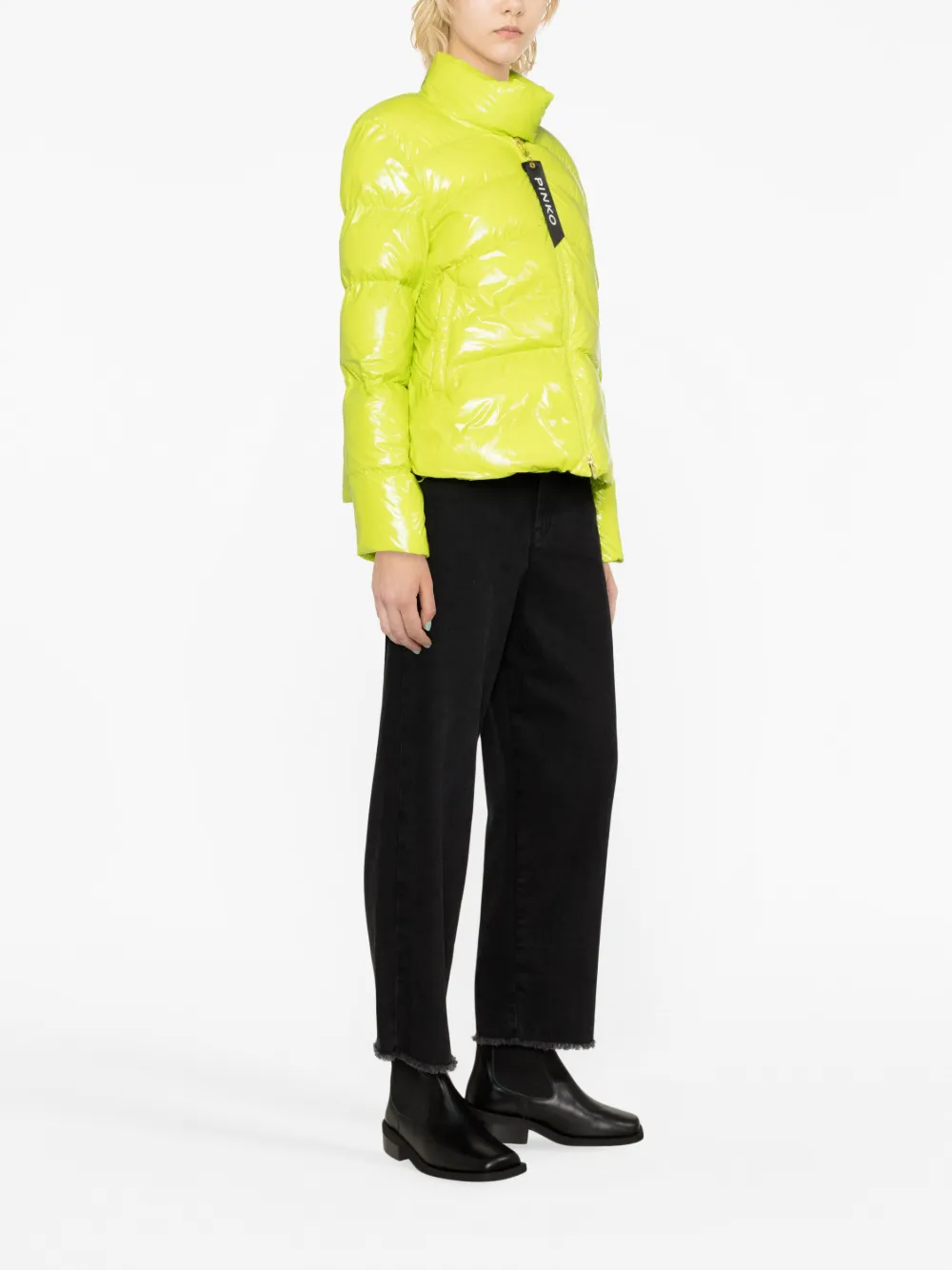 PINKO mock-neck Puffer Jacket | Green | FARFETCH
