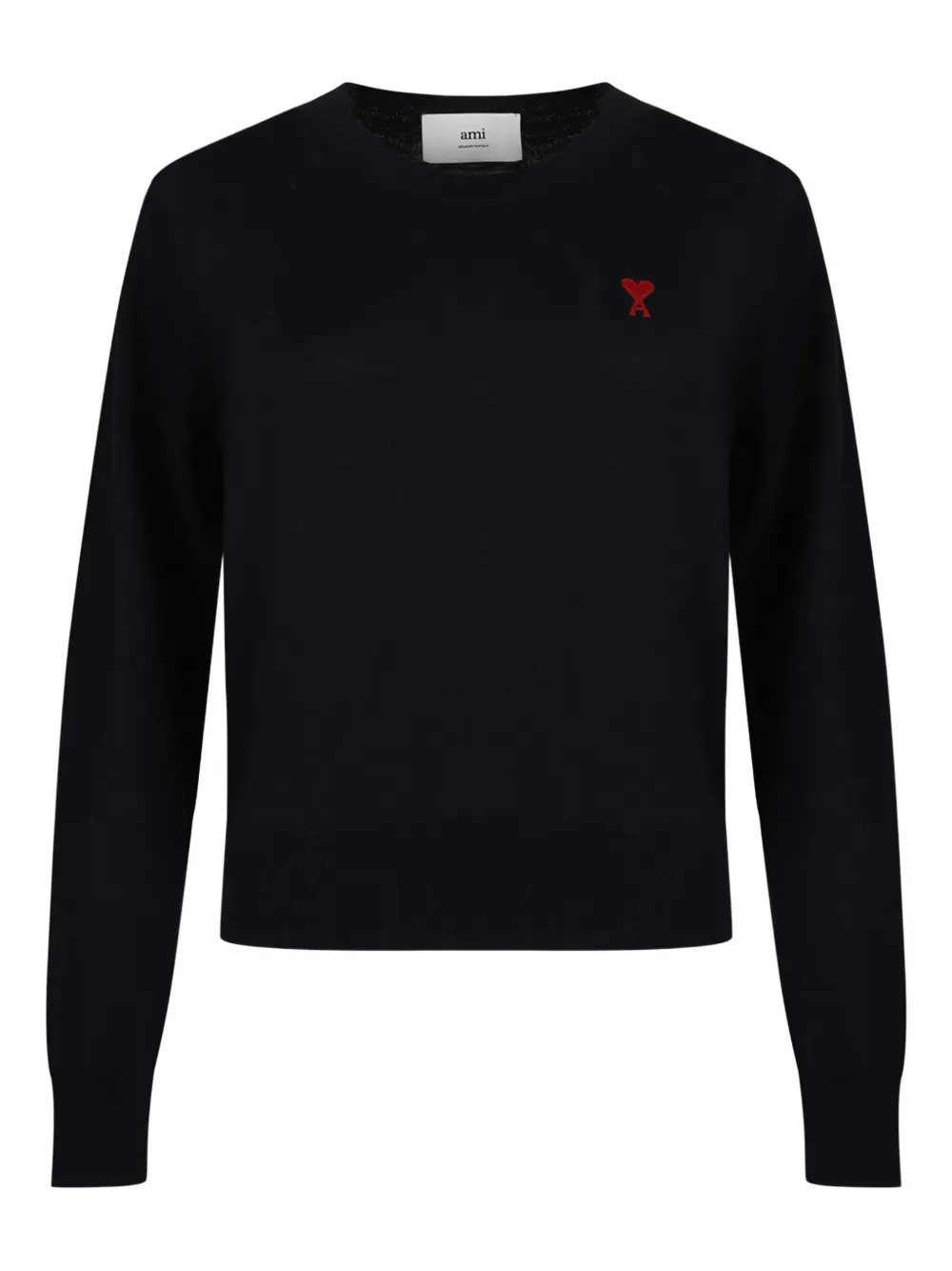 AMI Paris crew-neck Merino Wool Jumper | Blue | FARFETCH UK