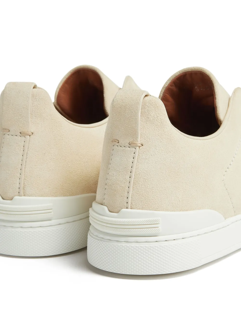 Zegna Tênis Cano Baixo Triple Stitch | Neutro | FARFETCH BR