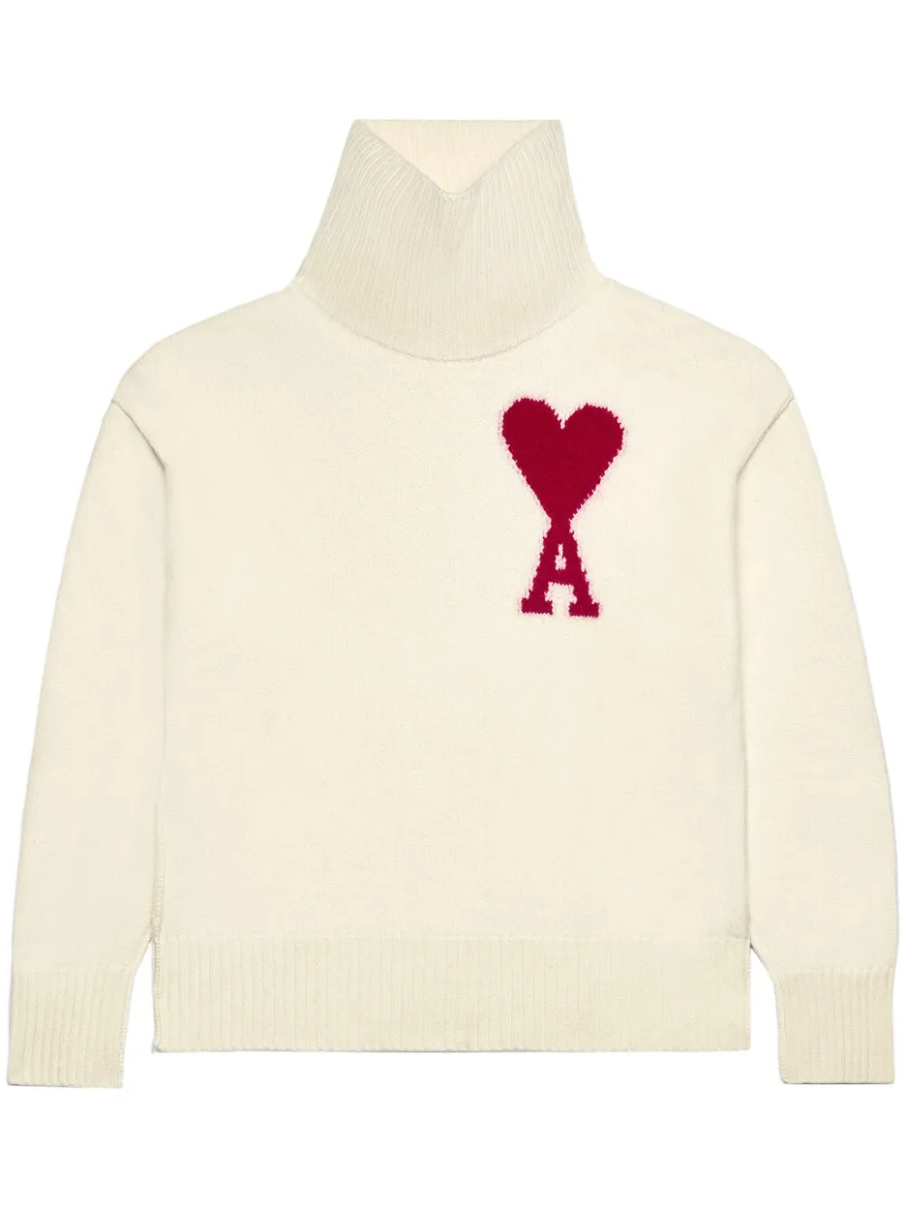 AMI Paris intarsia-logo Wool Jumper - Farfetch