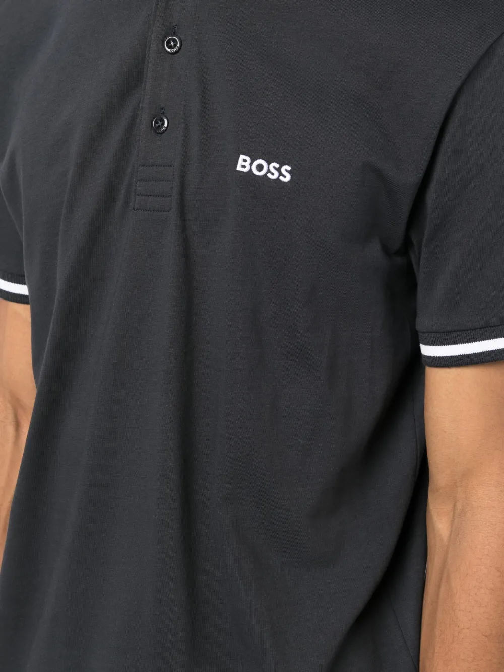 BOSS Playera Tipo Polo Con Logo Bordado | Azul | FARFETCH MX