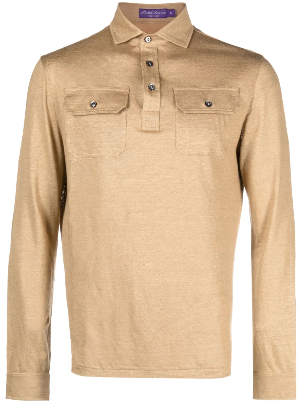 Ralph Lauren Purple Label Linen Shirt Polo In Regiment Khaki | ModeSens
