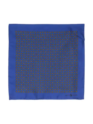 Polo Ralph Lauren geometric-print Silk Handkerchief | Blue | FARFETCH UK