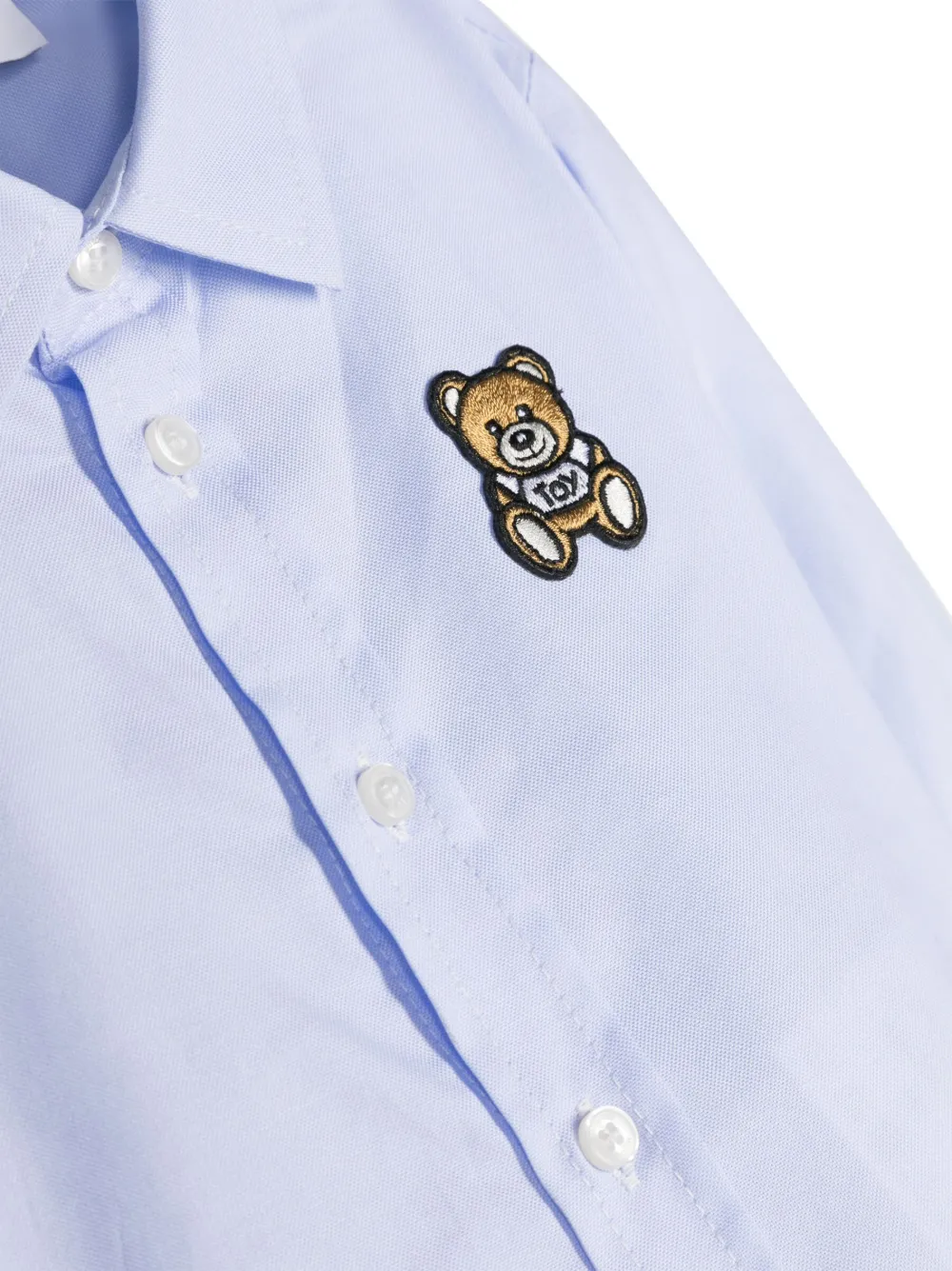 Moschino Kids Teddy Bear Motif Cotton Shirt - Farfetch