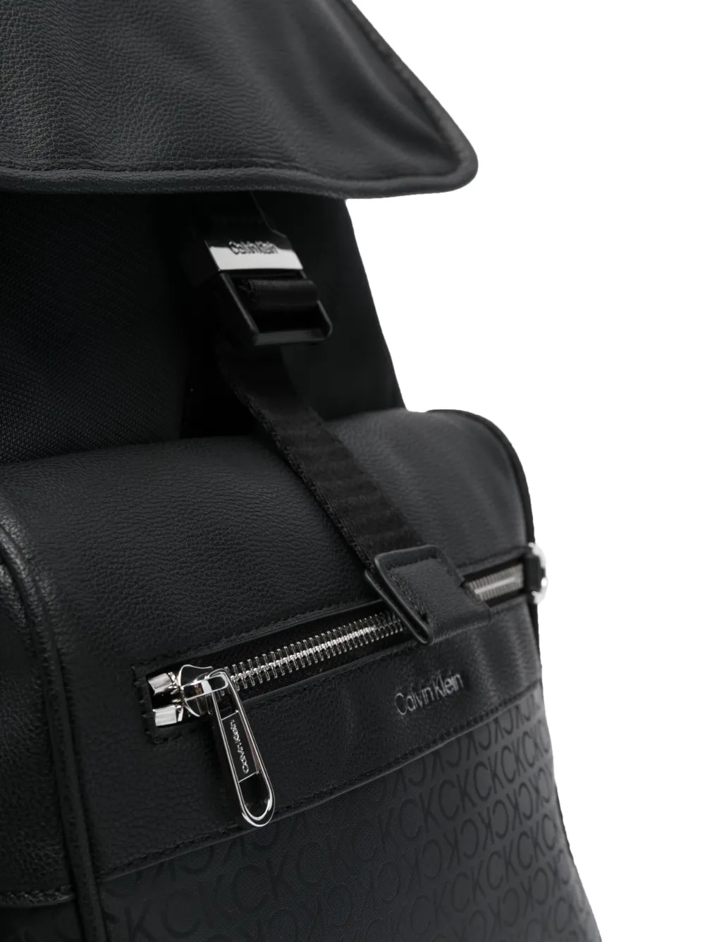 Calvin Klein Logo-lettering Backpack In Black | ModeSens