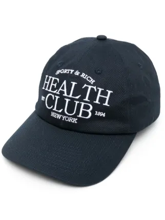Sporty & Rich SR Health Cotton Cap | Blue | FARFETCH