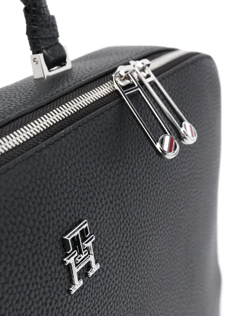 Tommy Hilfiger logo-lettering Pebbled Laptop Bag - Farfetch