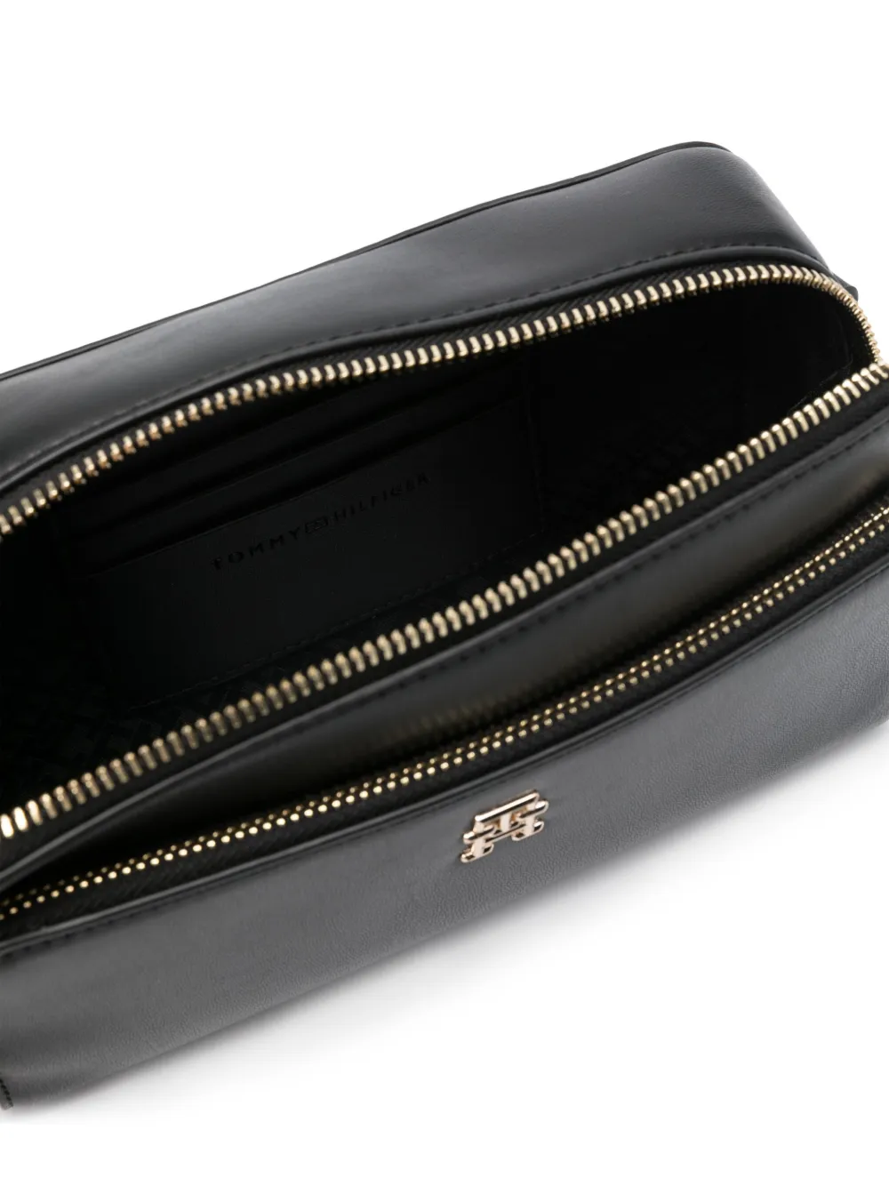 Tommy Hilfiger Iconic Logo-plaque Crossbody Bag In Black | ModeSens