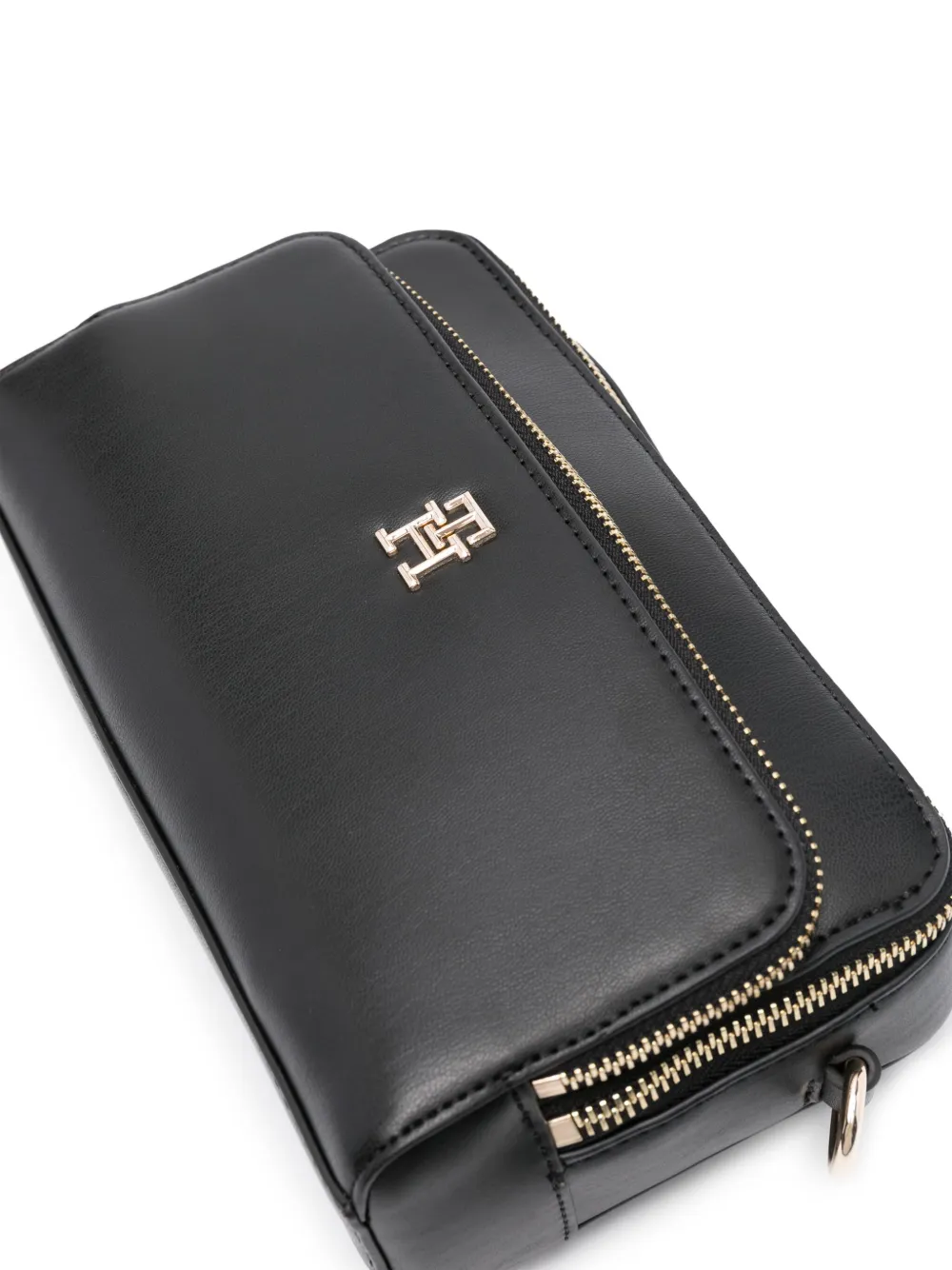 Tommy Hilfiger Iconic Logo-plaque Crossbody Bag In Black | ModeSens