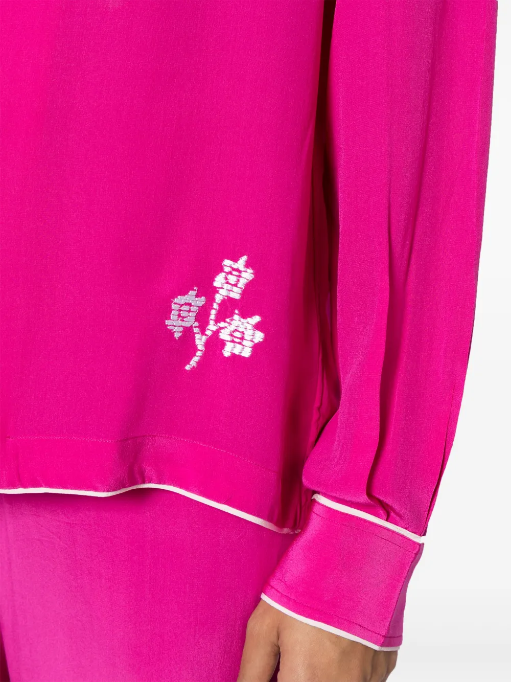 BODE Shadow Jasmine Silk Pyjama Top Farfetch BODE Shadow Jasmine Silk Pyjama Top Farfetch