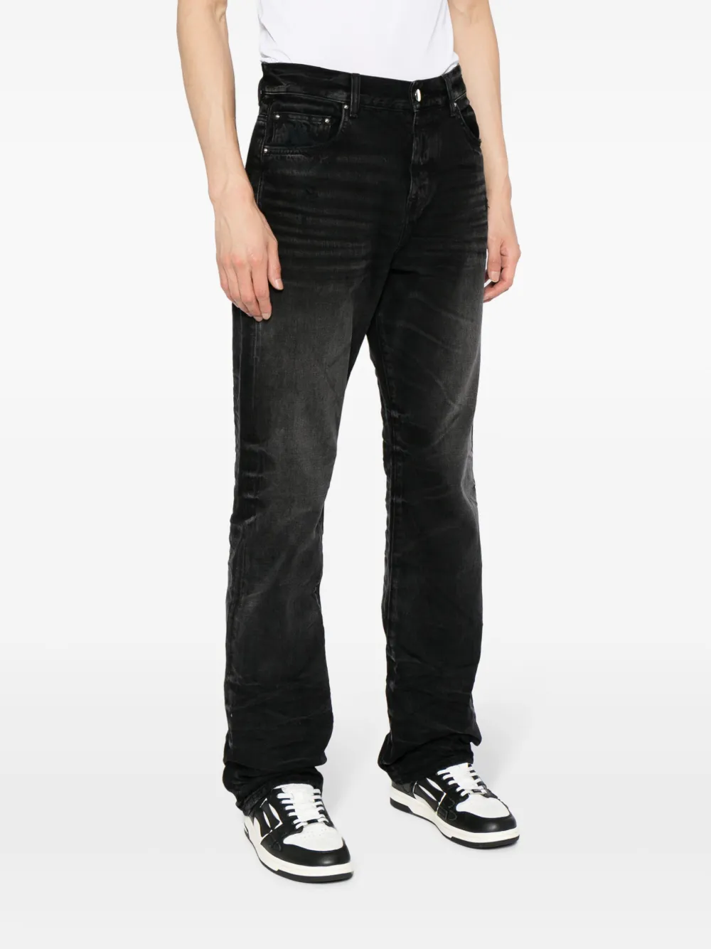 AMIRI straight-leg Stonewashed Jeans | Black | FARFETCH