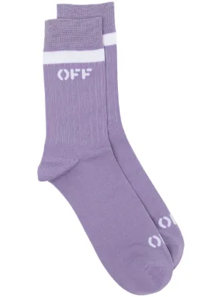 Off-White intarsia-knit Logo Socks - Farfetch