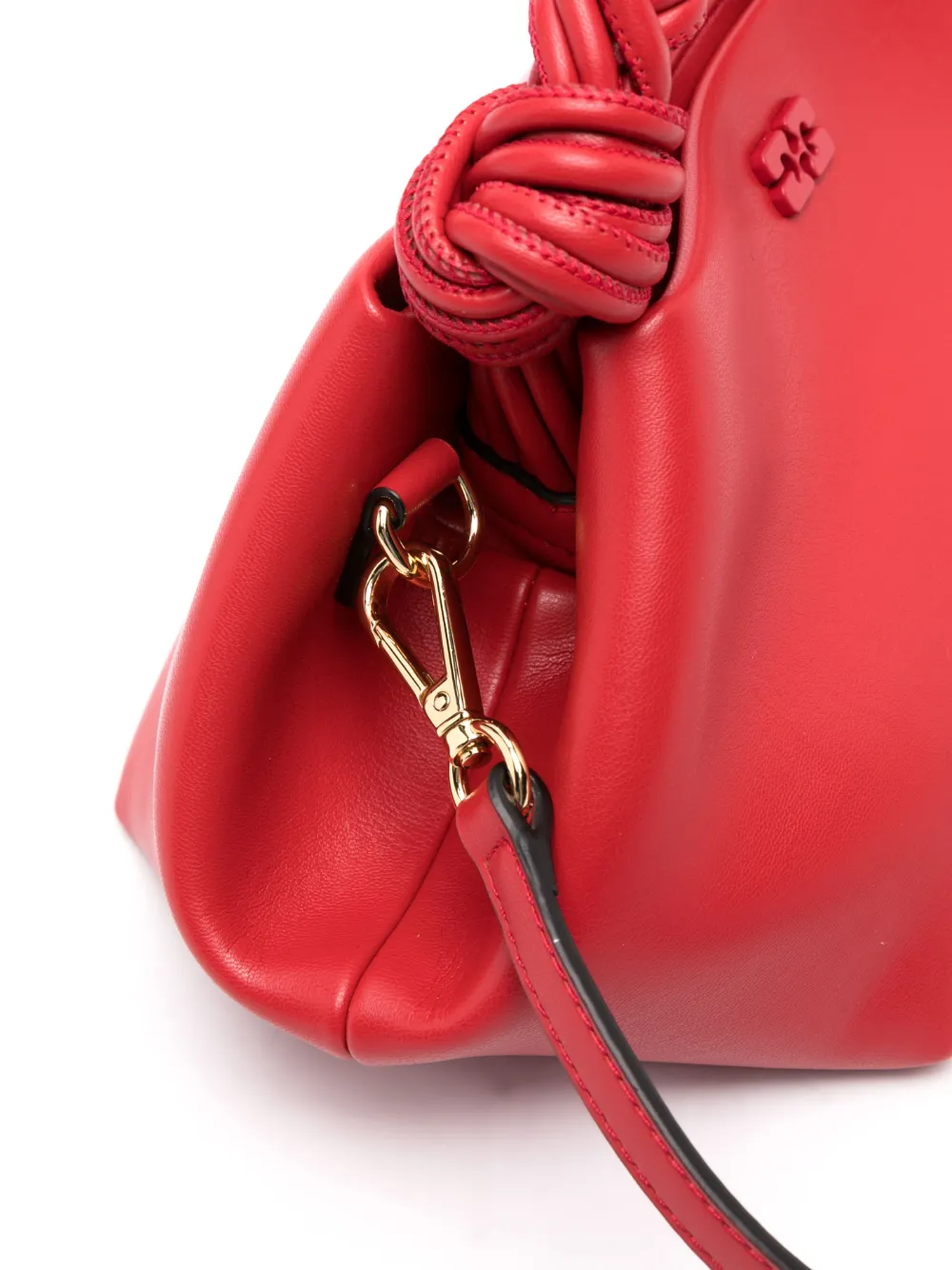 GANNI Bou recycled-leather Tote Bag | Red | FARFETCH