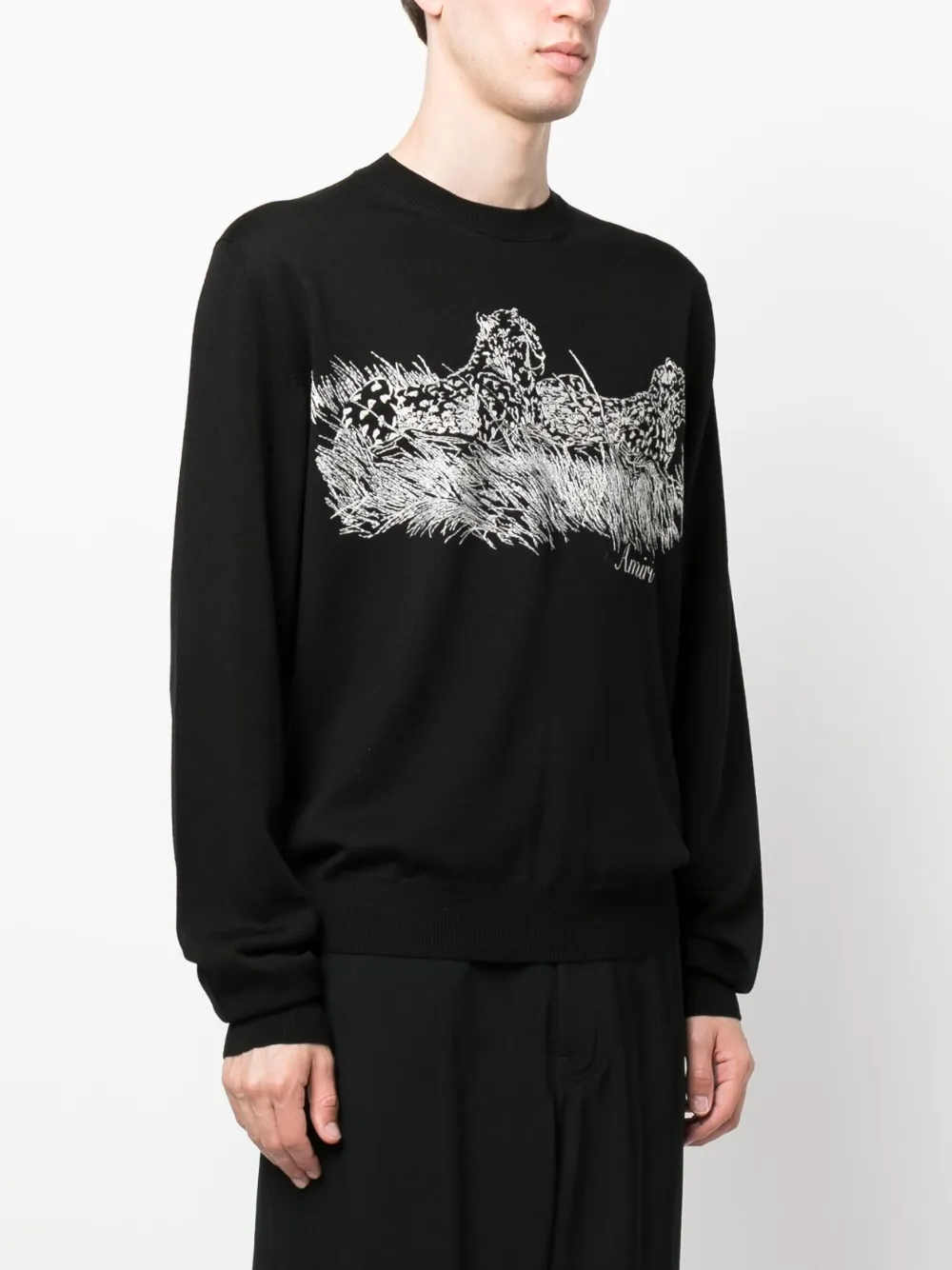 AMIRI motif-embroidered Wool Jumper - Farfetch