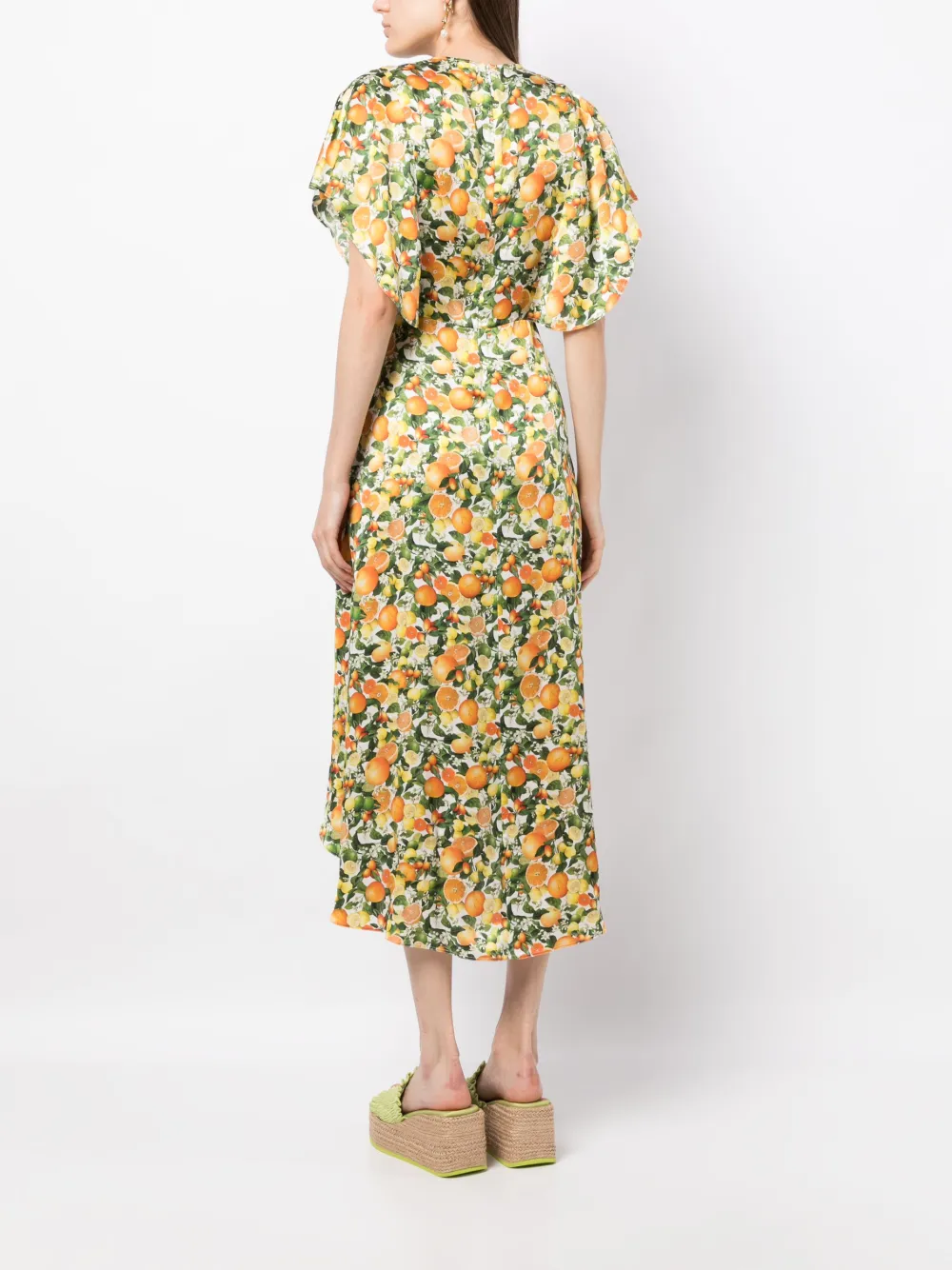 Stella McCartney fruit-print short-sleeve Silk Dress - Farfetch