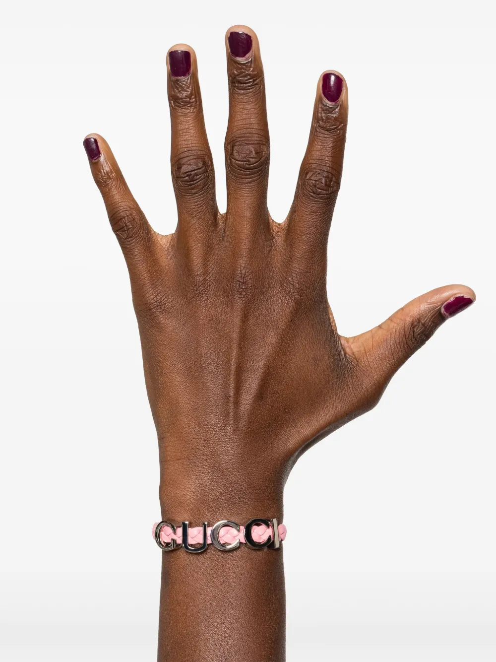 Gucci logo-lettering Bracelet | Silver | FARFETCH