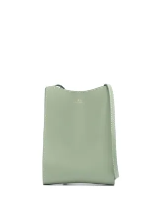 A.P.C. open-top Leather Crossbody Bag | Green | FARFETCH