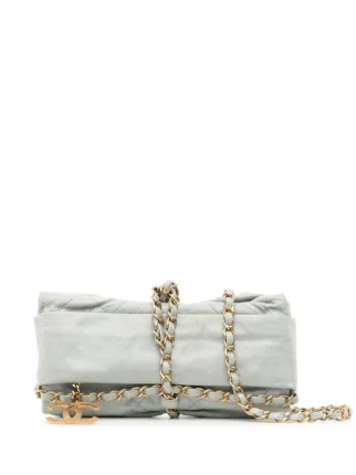 CHANEL Pre-Owned 2011-2012 Paris-Bombay Parcel Shoulder Bag | Blue ...