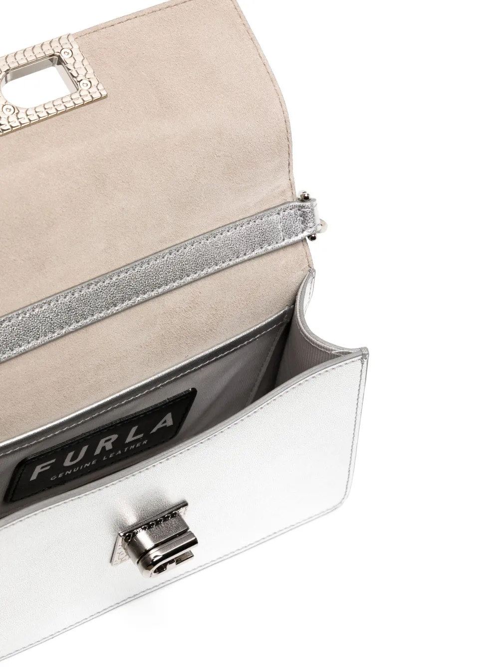 Furla metallic-finish Leather Shoulder Bag - Farfetch