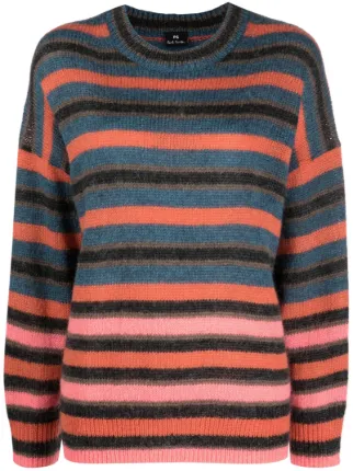 PS Paul Smith Striped Knitted Jumper | Pink | FARFETCH