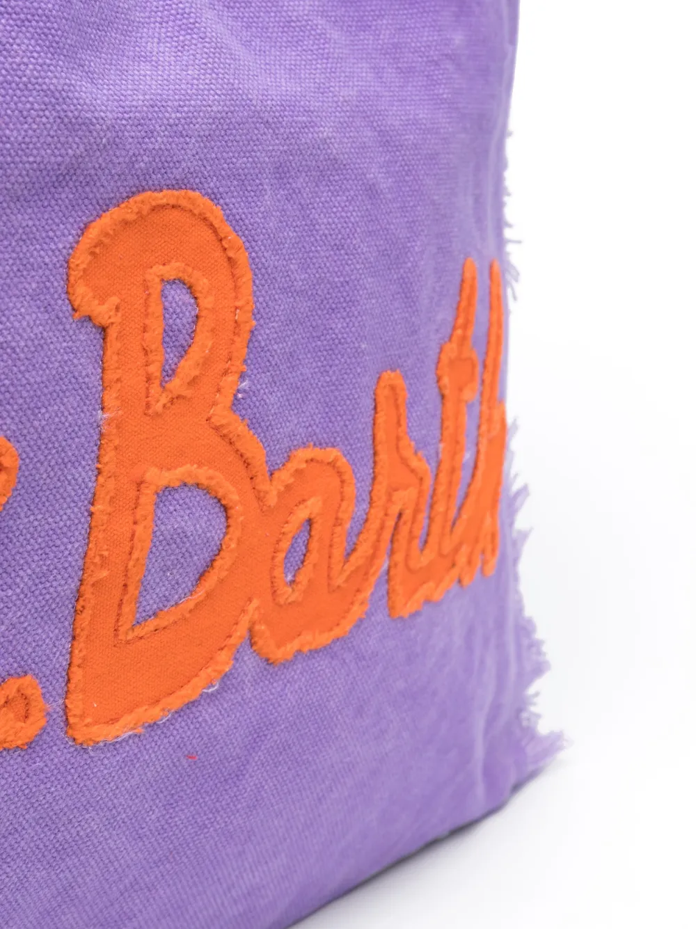 MC2 Saint Barth logo-patch frayed-edge Beach Bag - Farfetch