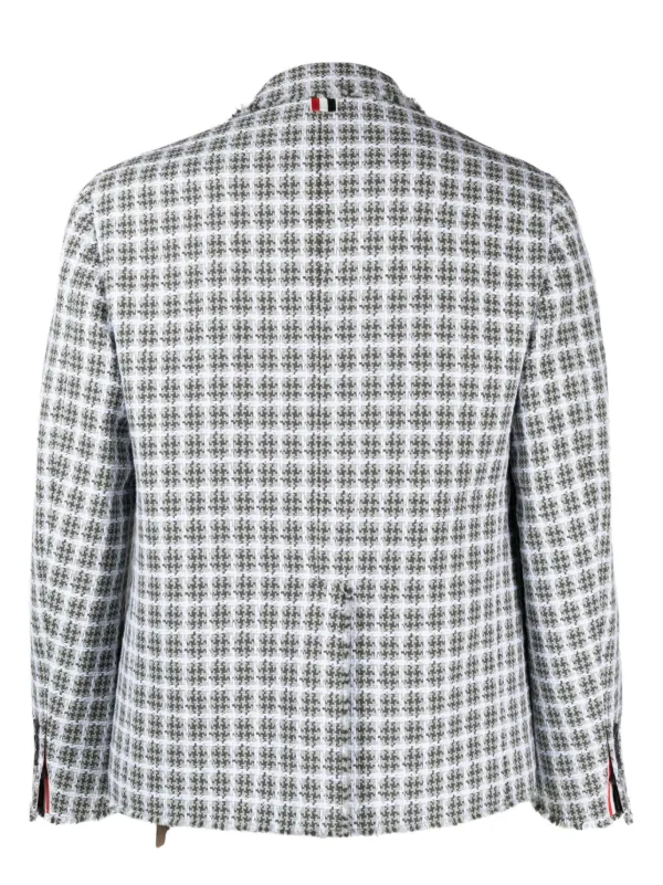 Thom Browne チェック シングルジャケット | グレー | FARFETCH JP Thom Browne チェック シングルジャケット | グレー | FARFETCH JP