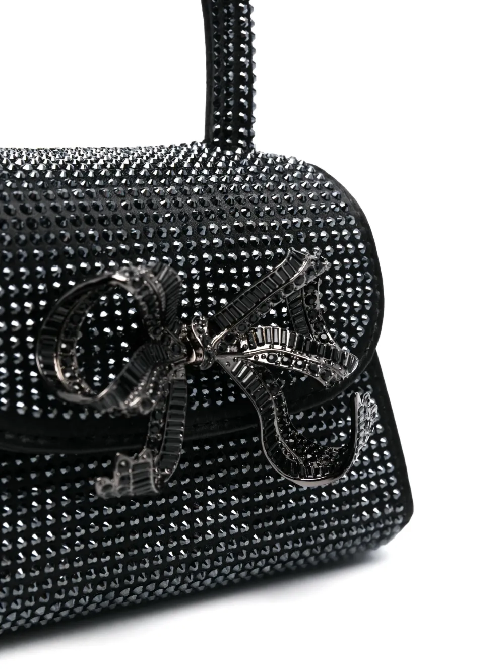 Self-Portrait Hotfix Rhinestone Mini Bag | Black | FARFETCH