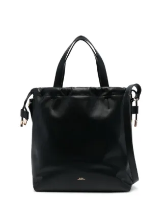 A.P.C. Ninon logo-stamp faux-leather Tote Bag - Farfetch