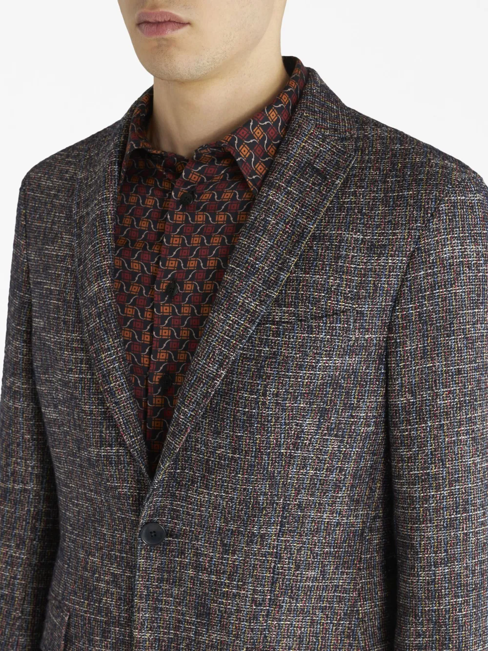 ETRO チェック シングルジャケット - Farfetch