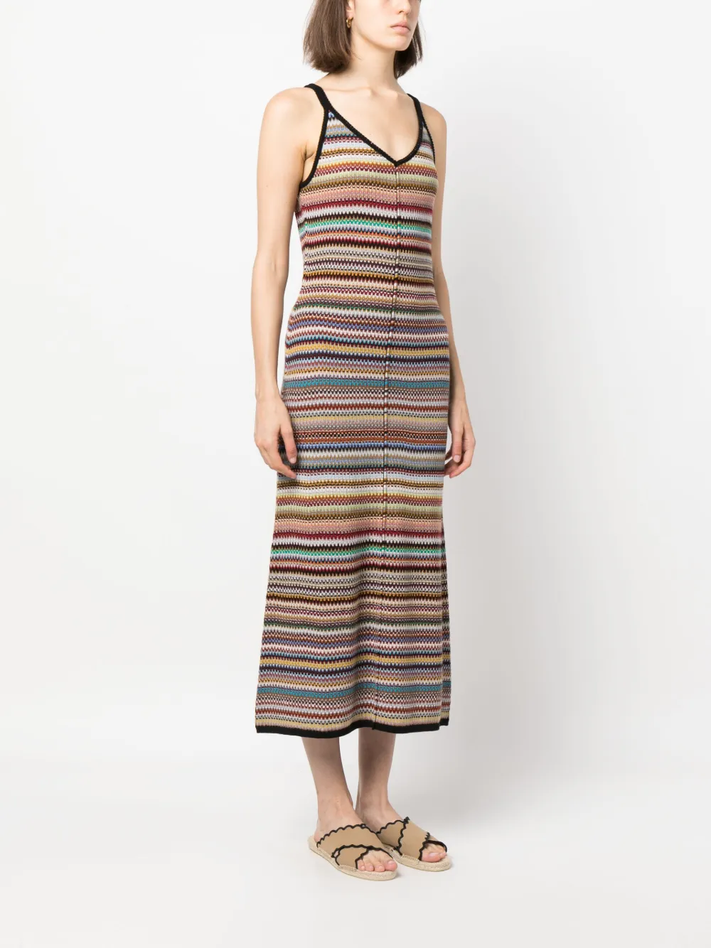Paul Smith Signature-stripe Virgin Wool Knitted Dress - Farfetch