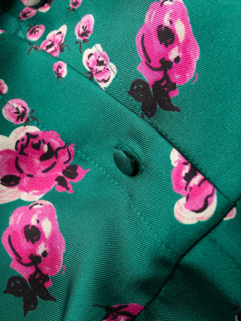 RED Valentino Floating Roses print Silk Shirtdress Farfetch
