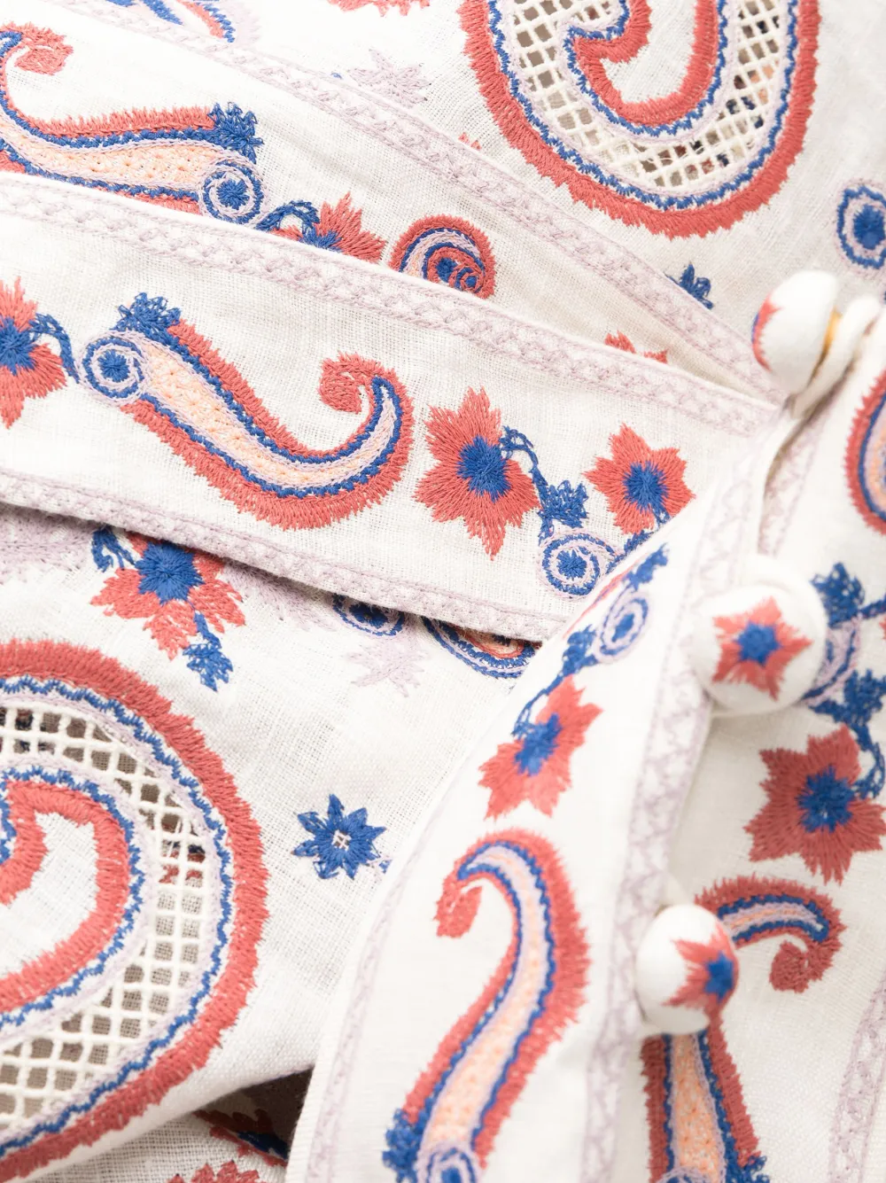 ZIMMERMANN Devi floral-embroidery Midi Dress - Farfetch