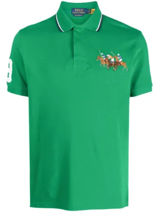 Polo Ralph Lauren embroidered-motif Cotton Polo Shirt | Green | FARFETCH ZA