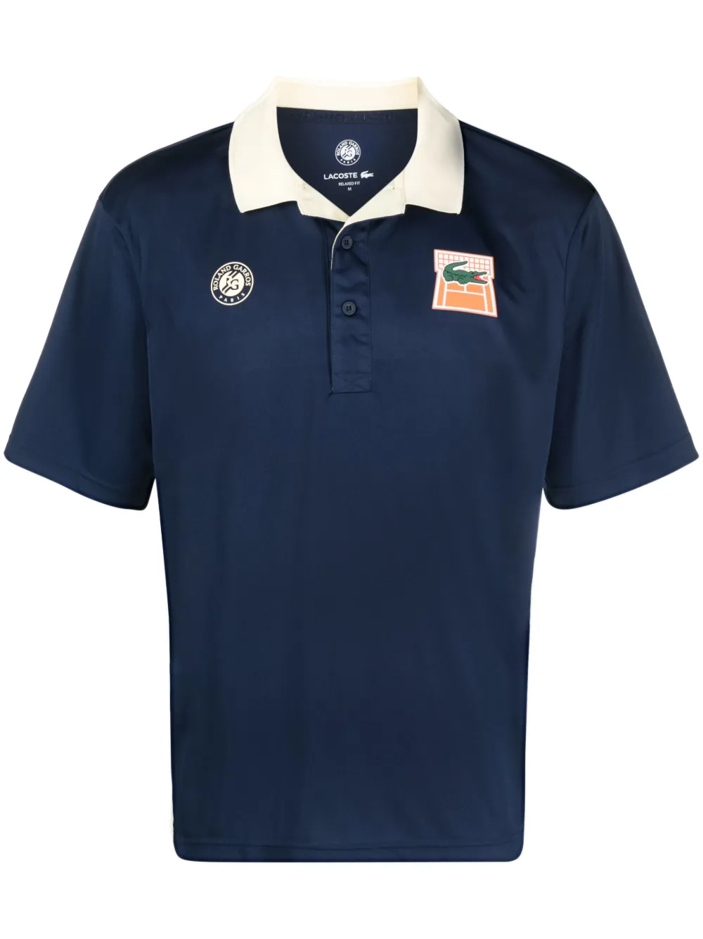 Lacoste Logo-patches Short-sleeved Polo Shirt In Blue | ModeSens