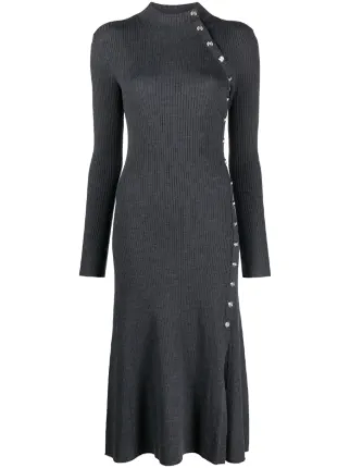 Maje ribbed-knit wool-blend Dress - Farfetch