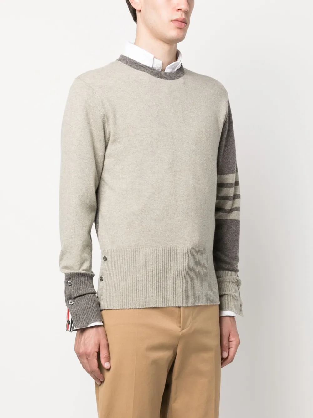 Thom Browne 4BAR カシミア セーター | ニュートラル | FARFETCH JP Thom Browne 4BAR カシミア セーター | ニュートラル | FARFETCH JP