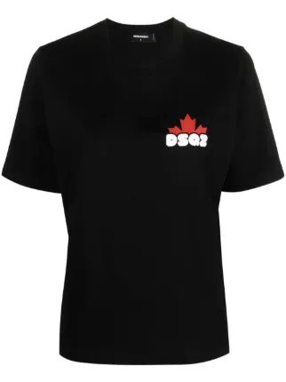DSQUARED2 DSQ2 Logo T-shirt | Black | FARFETCH HU