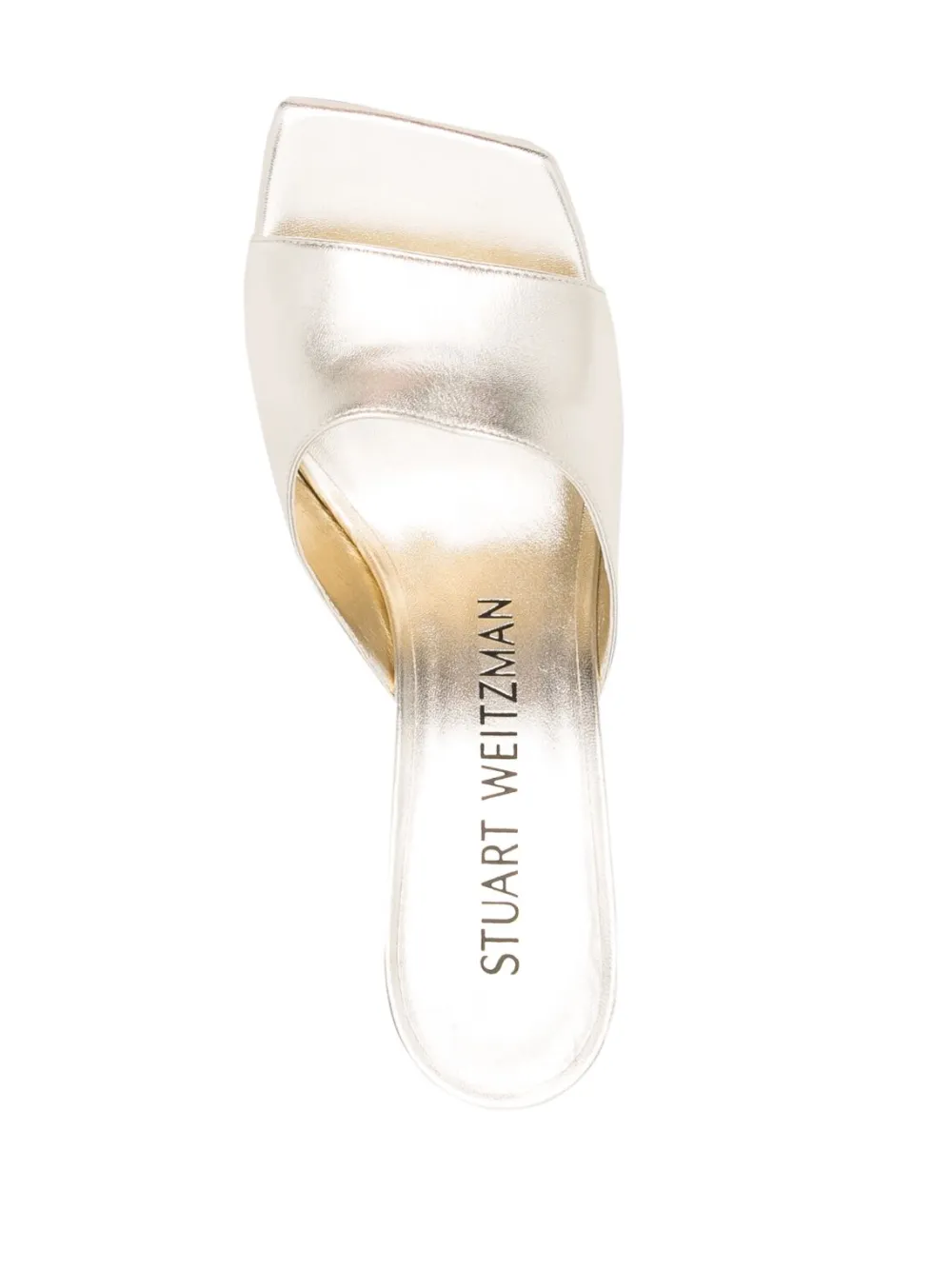 Stuart Weitzman 95mm metallic-finish Mules - Farfetch