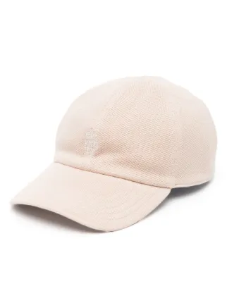 Eleventy logo-embroidered waffle-knit Cap | Neutrals | FARFETCH