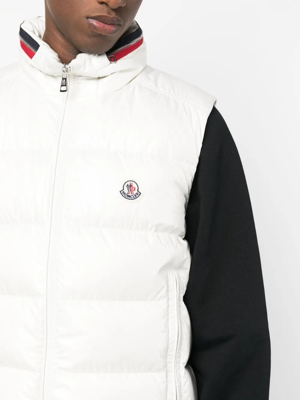 Moncler Down Ouse Gilet In White | ModeSens